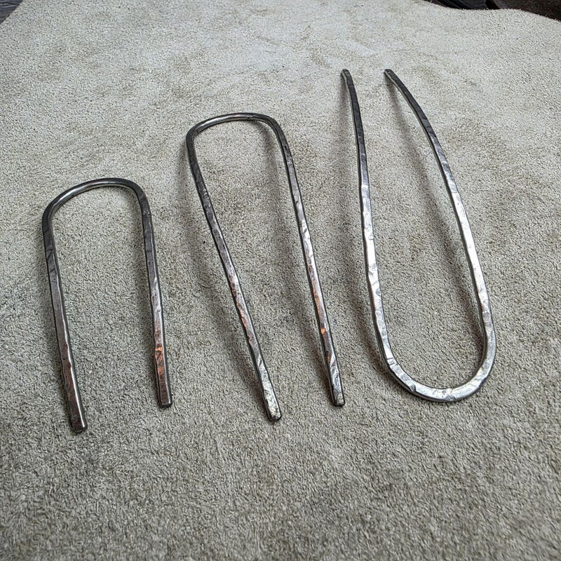 Hairpin Hammered Brass - Etsy