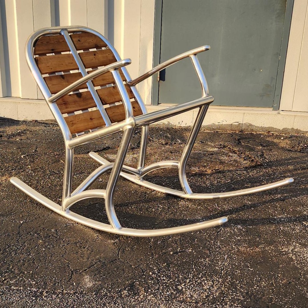 Teak & Anodized Aluminum Rocking Chair | Dockside Collection | Coastal ...