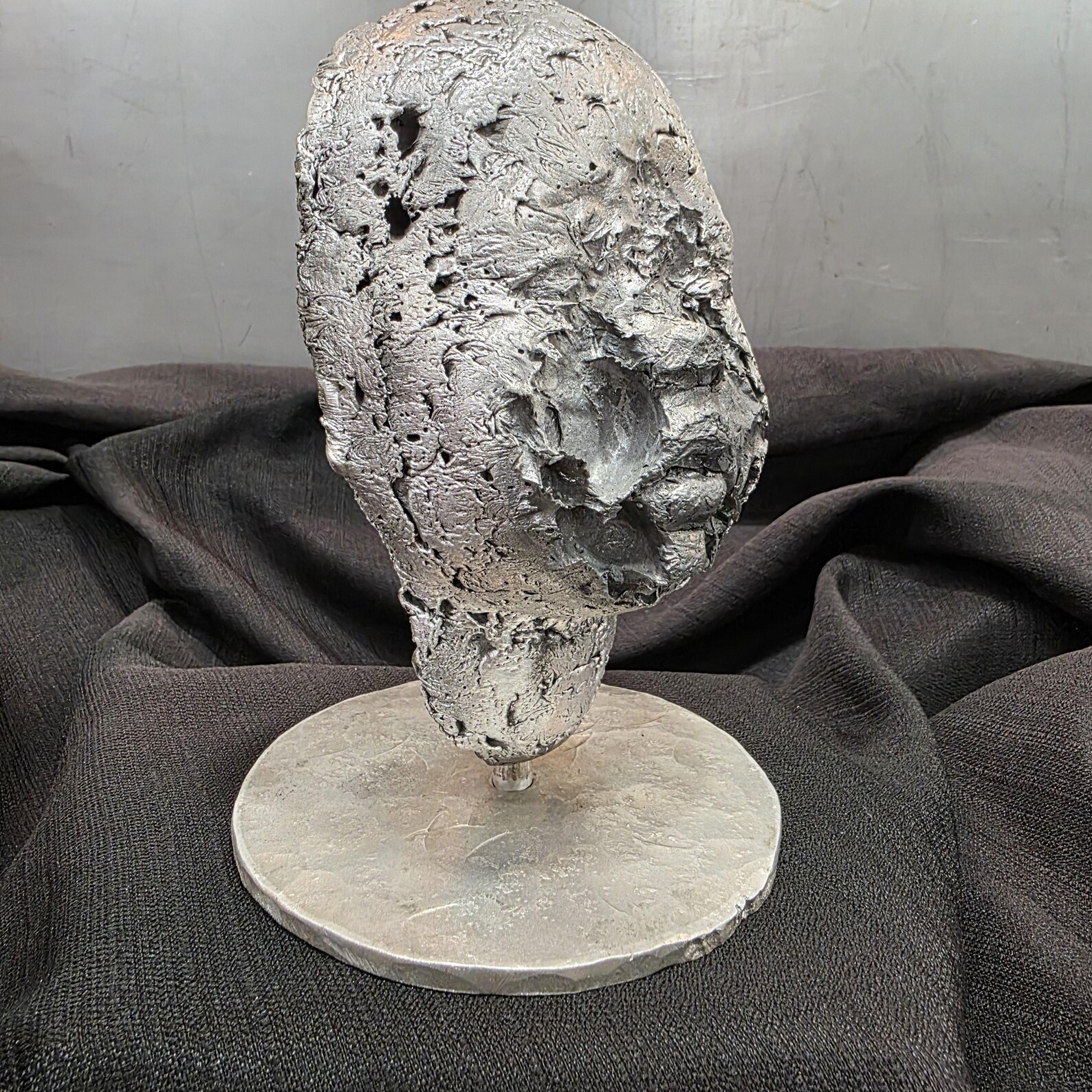 Doll Face Metal Sculpture Art 'decaying Life' Molten Aluminum - Etsy
