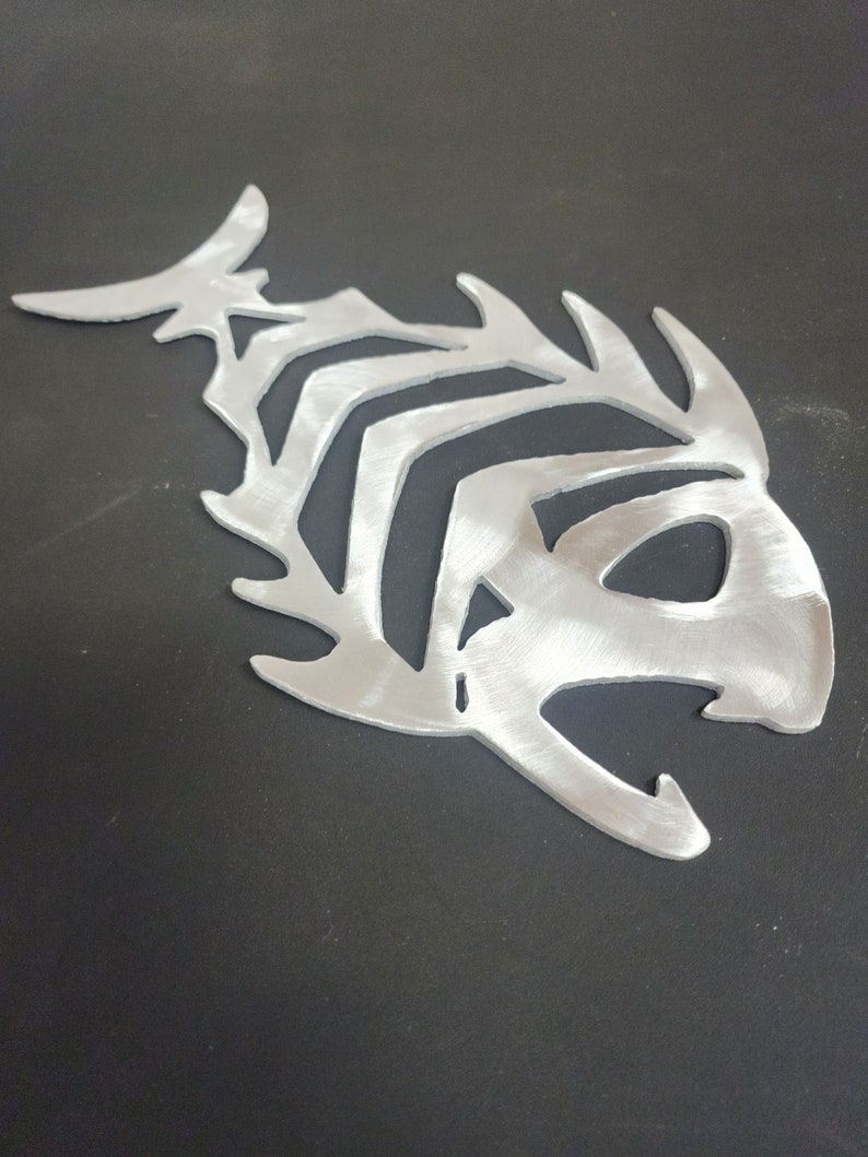 Fish Skeleton Bonefish Piranha Metal Sea Life Wall Art Aluminum - Etsy
