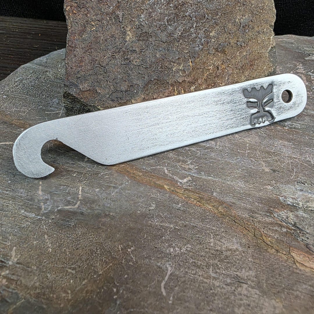 Colonial Tiki Bar Beer Bottle Opener - Forged Stainless Steel Metal - Etsy