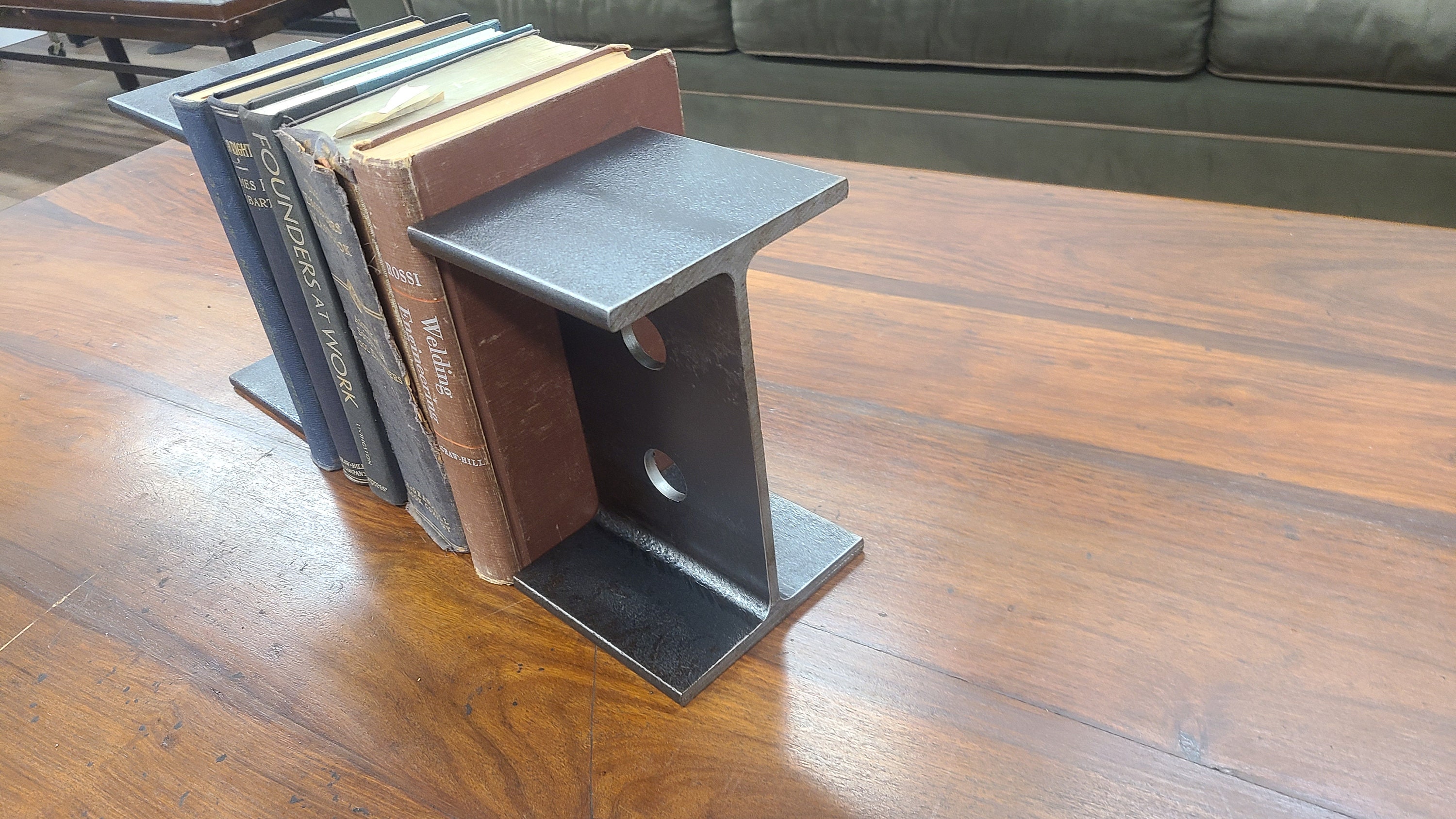 I-beam Industrial Bookends Book Ends Modern Iron Steel - Etsy