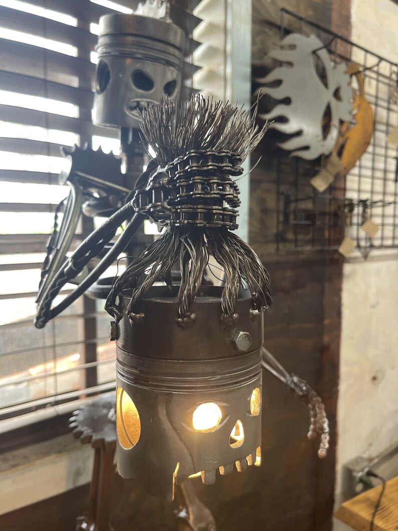 Engine Man Car Parts Table Lamp Sculpture - Etsy