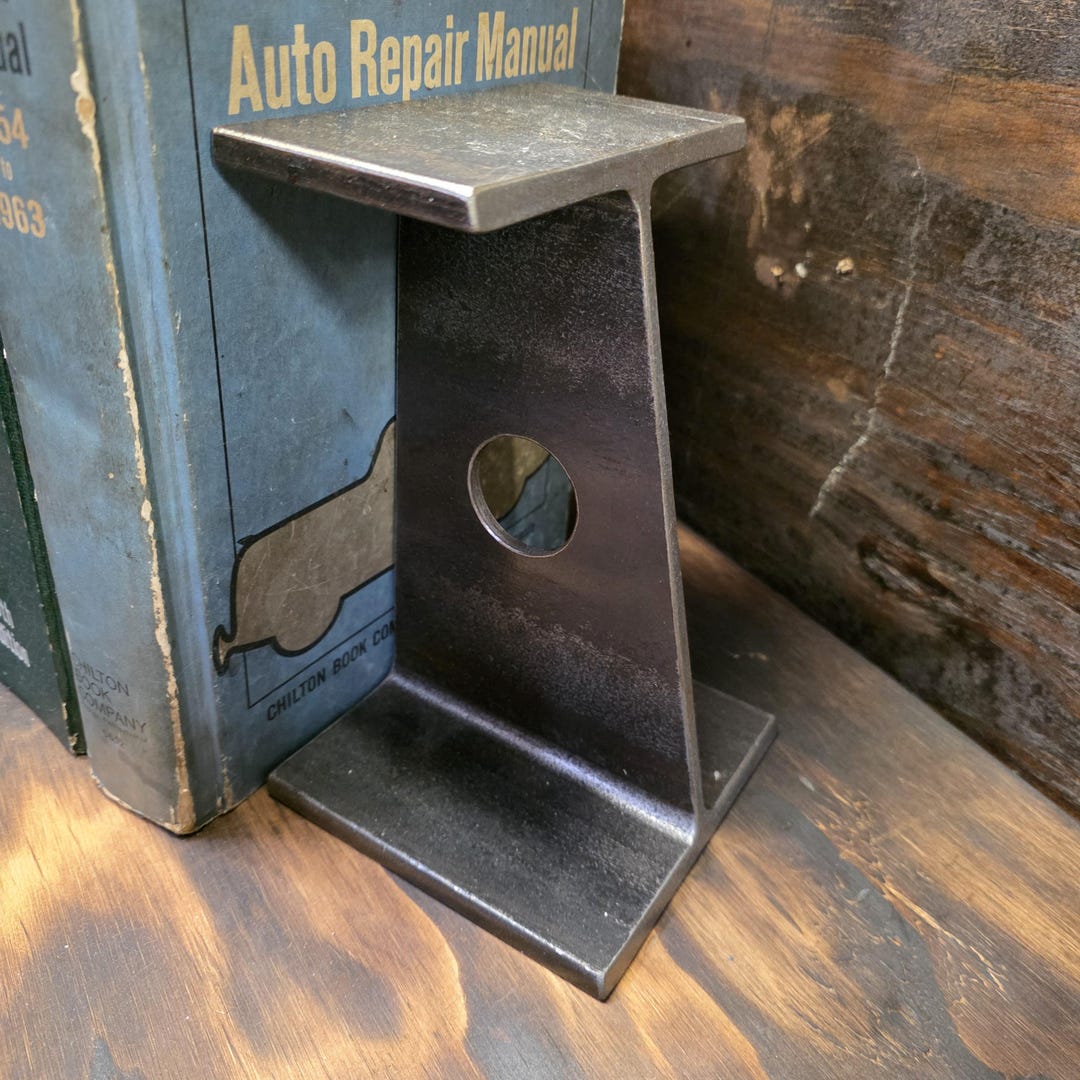 Industrial Steel I-beam Bookends "the Engineer" | Rustic Home Decor - Etsy