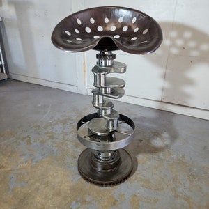 Crankshaft Automotive Parts Shop Bar Stool Barstool Seat Repurposed - Etsy
