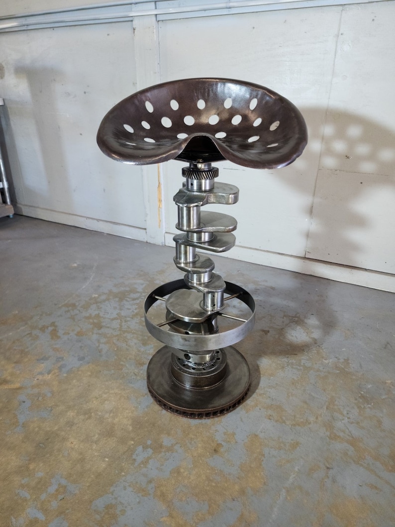 Crankshaft Automotive Parts Shop Bar Stool Barstool Seat Repurposed - Etsy