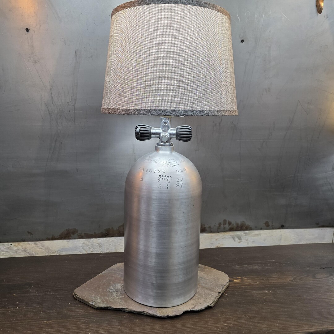 Scuba Tank Table Lamp | Repurposed Dive Bottle | Diver's Light - Etsy