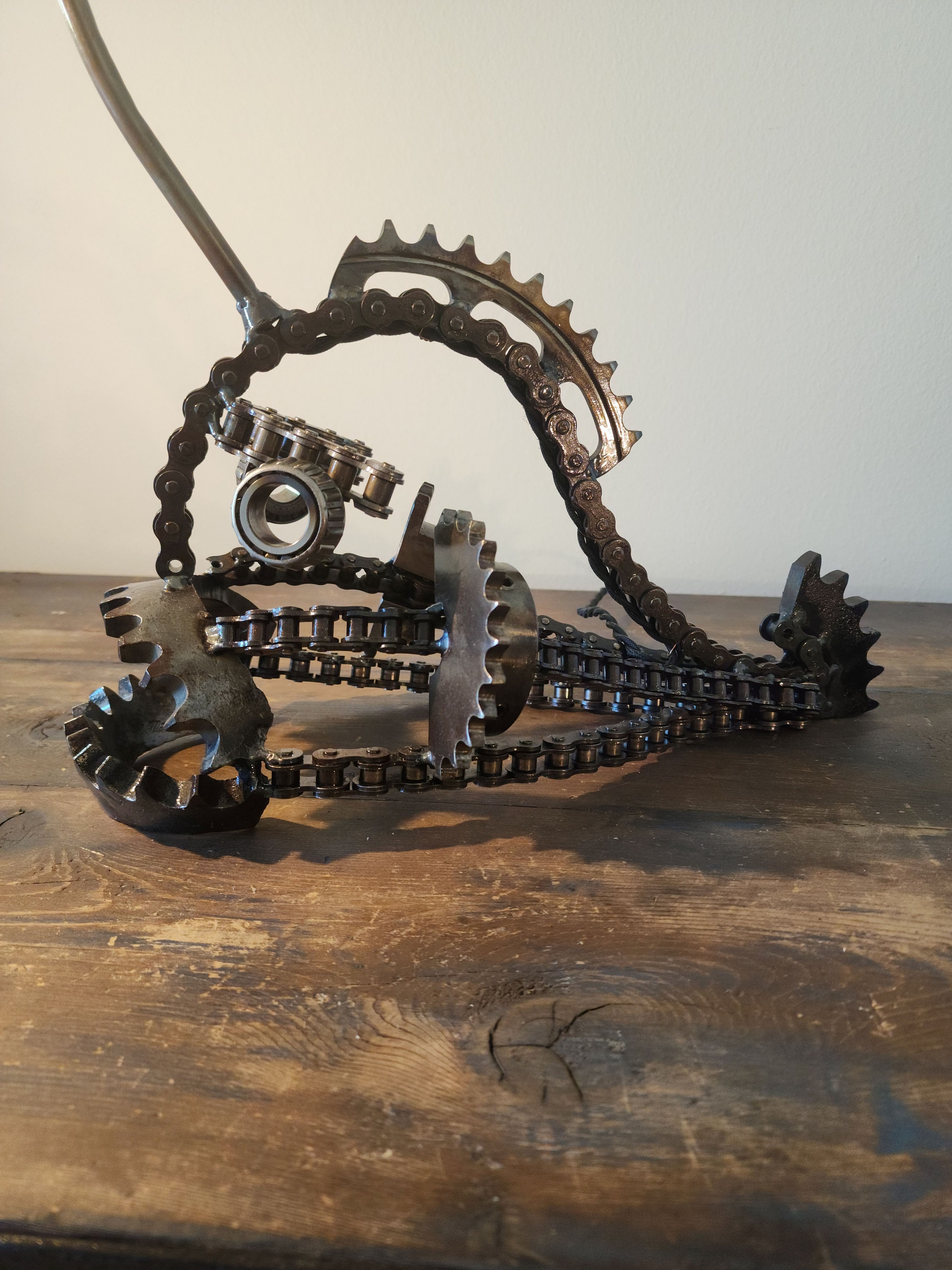 Angler Fish Chain Art Metal Sculpture Desk Lamp - Etsy