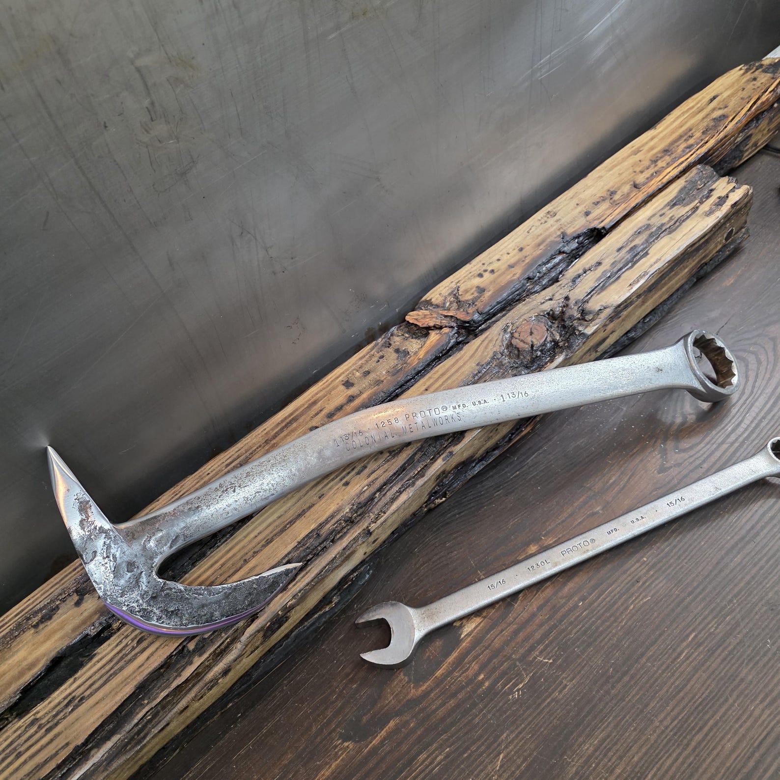Hand Forged Wrench Axe Hatchet | Repurposed Box End Tool | Handmade ...