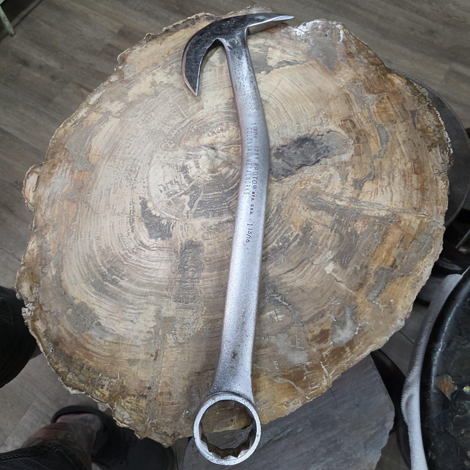 Hand Forged Wrench Axe Hatchet | Repurposed Box End Tool | Handmade ...