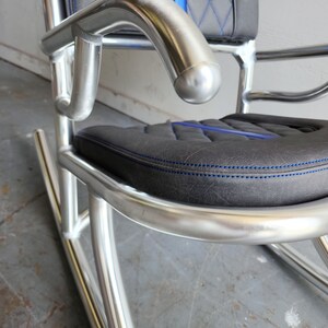 Dockside Collection Coastal Rocking Chair - Nautical Outdoor Aluminum ...