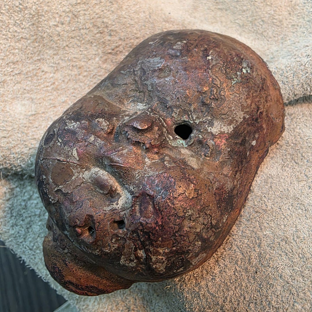Solid Copper Baby Doll Face | Handmade Casting Metal Art - Etsy