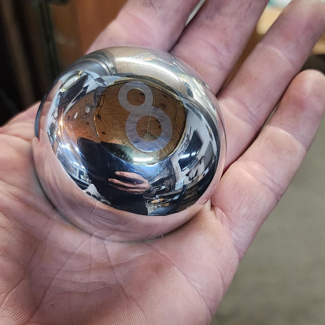 Solid Metal Eight 8 Pool Ball Paperweight Brass Aluminum - Etsy