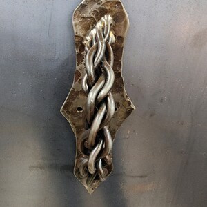 Iron Vines Medieval Twisted Hand Forged Door Handle Pull Steel Rebar ...