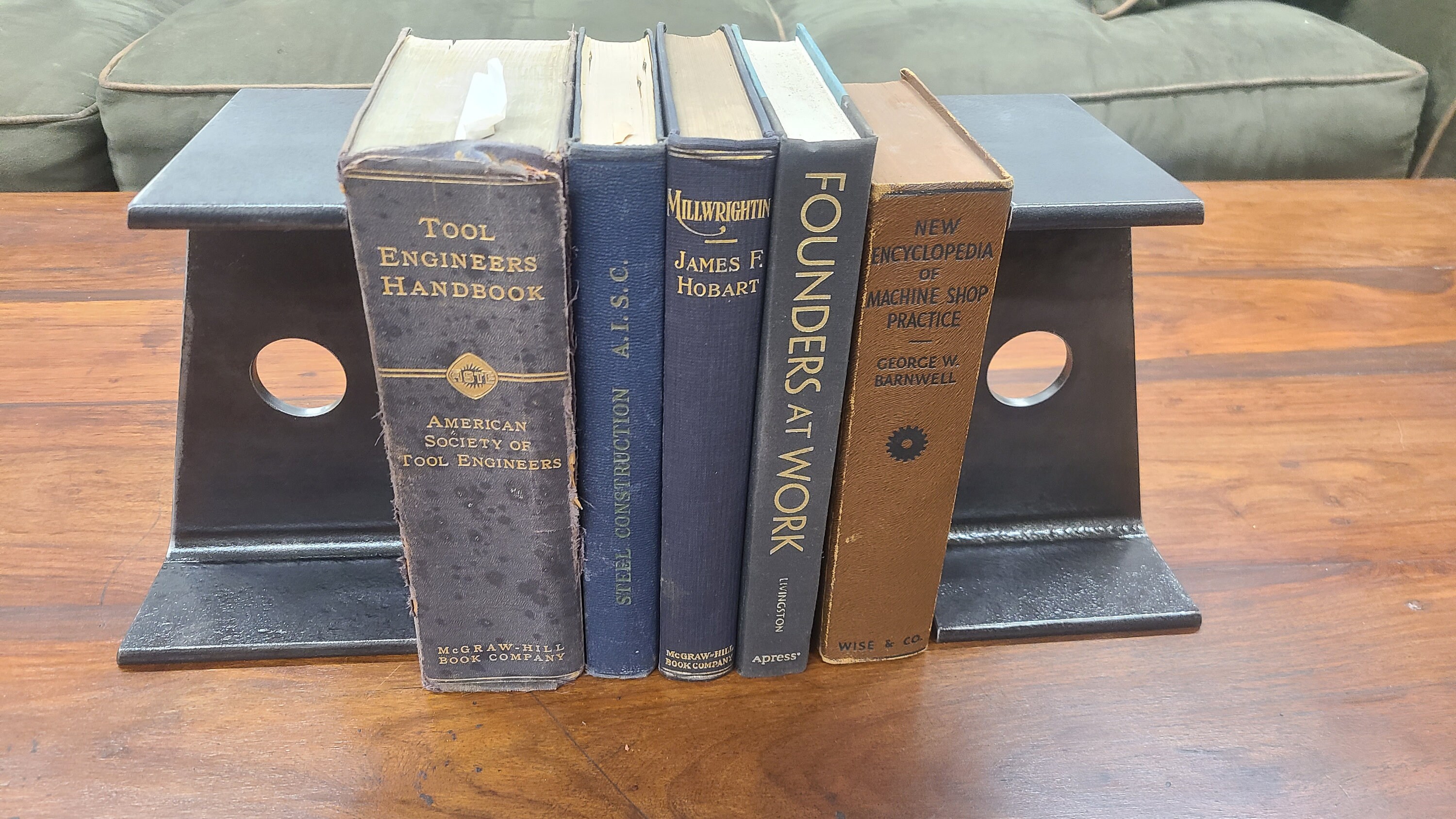 I-beam Industrial Bookends Book Ends Mid-century Iron Steel Engineer - Etsy