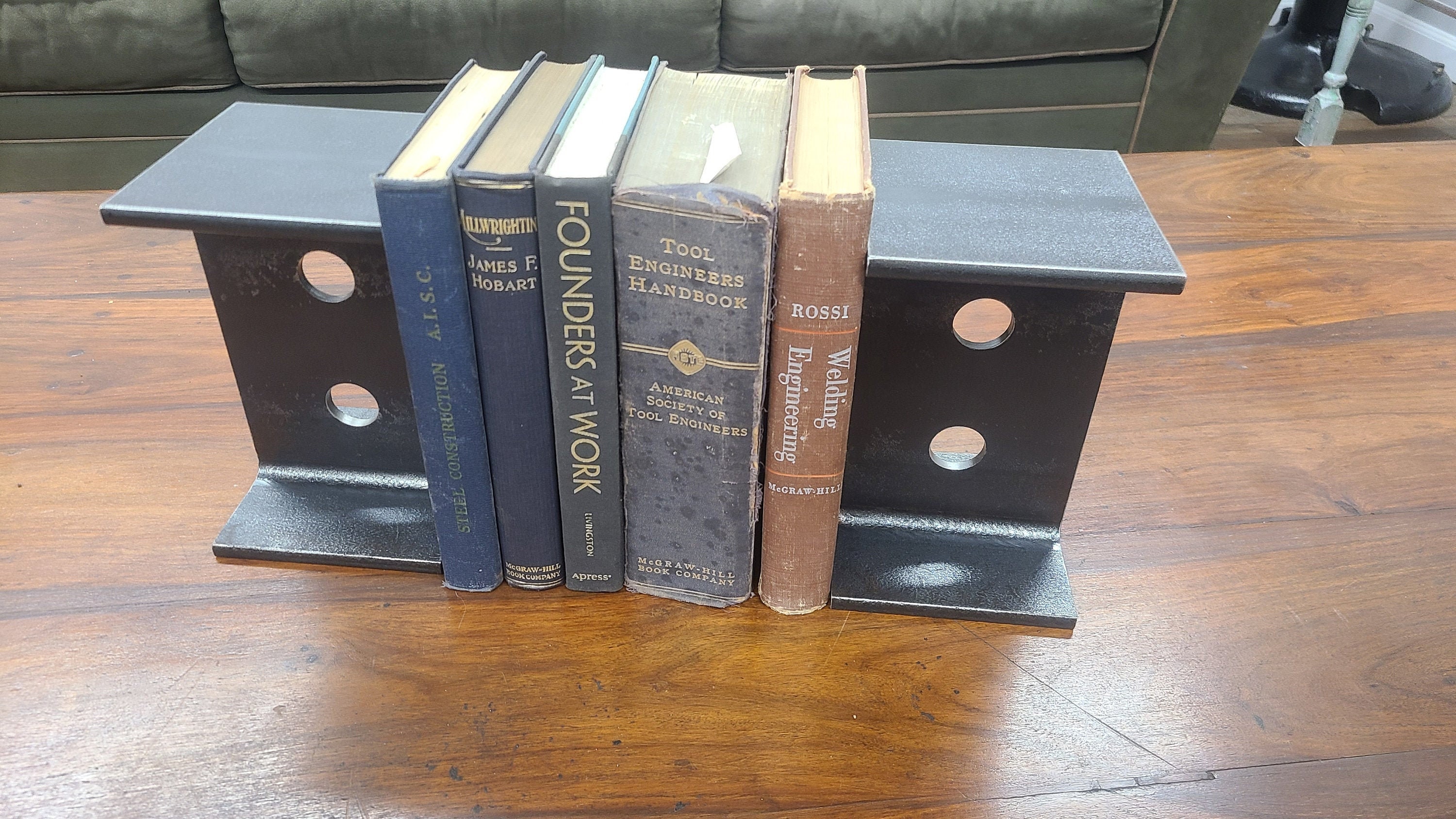 I-beam Industrial Bookends Book Ends Modern Iron Steel - Etsy