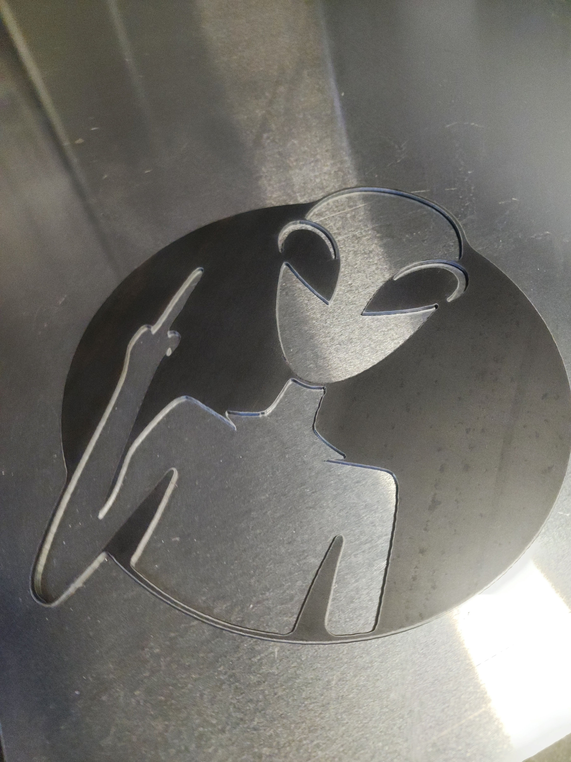 Alien Visitor Middle Finger FU Funny Space Invader Wall Art - Etsy