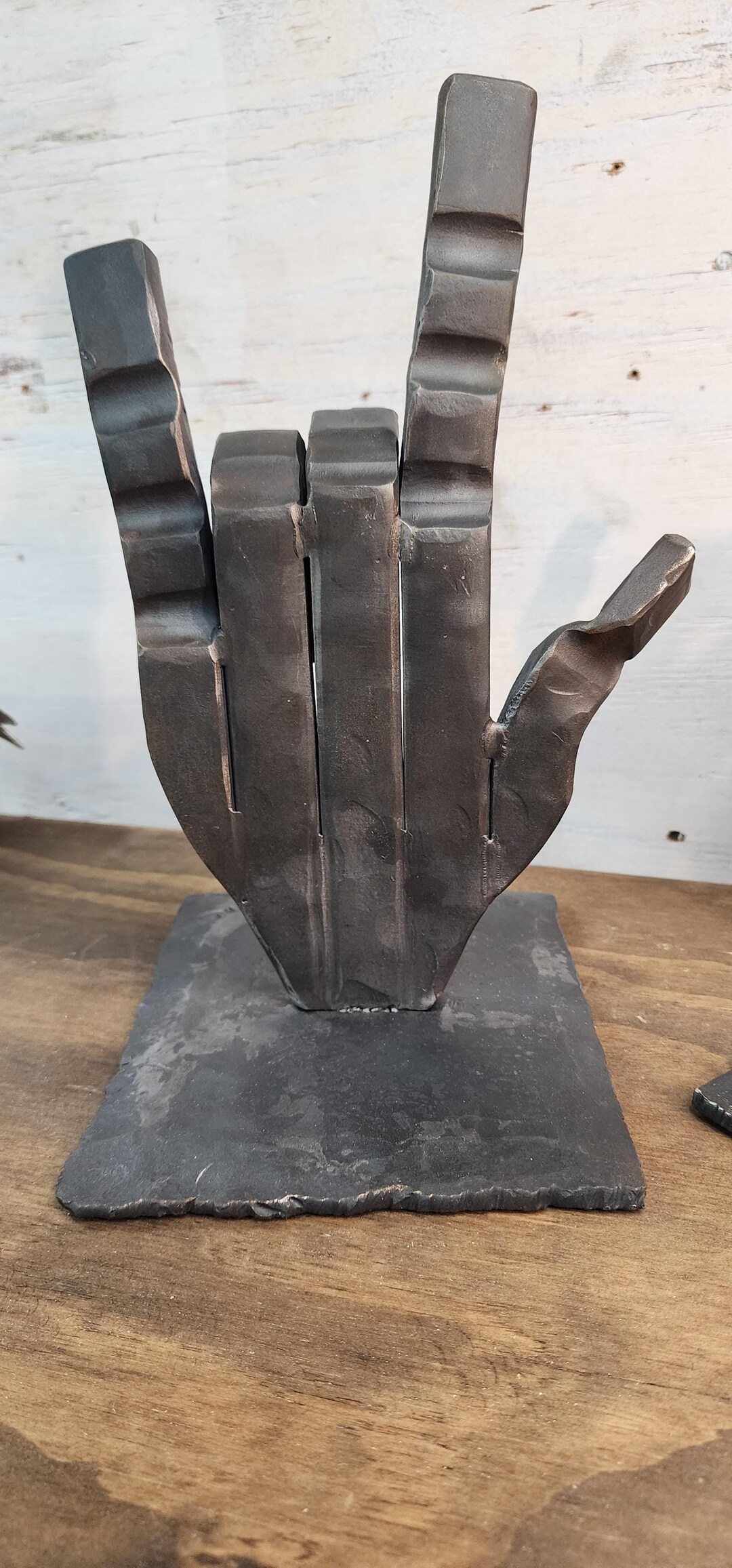 Forged Hand "i Love You" Sculpture Metal Art Stainless Steel ASL Sign ...