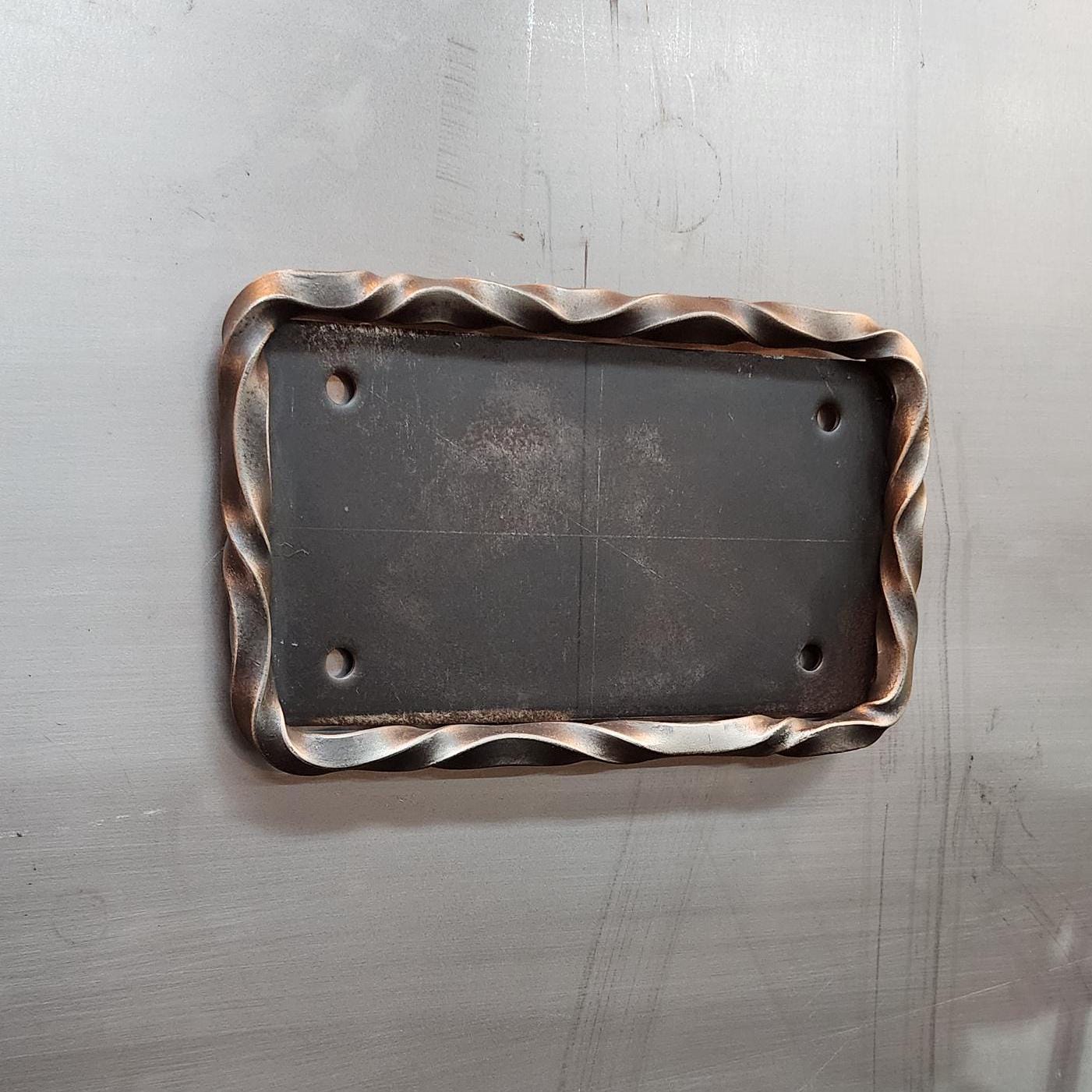 Forged Iron & Steel Custom Motorcycle License Plate Frame - Etsy
