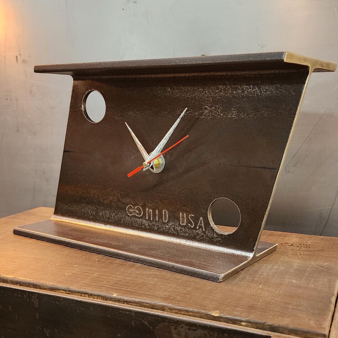 Iron I-beam Clock "the Architect" - Etsy