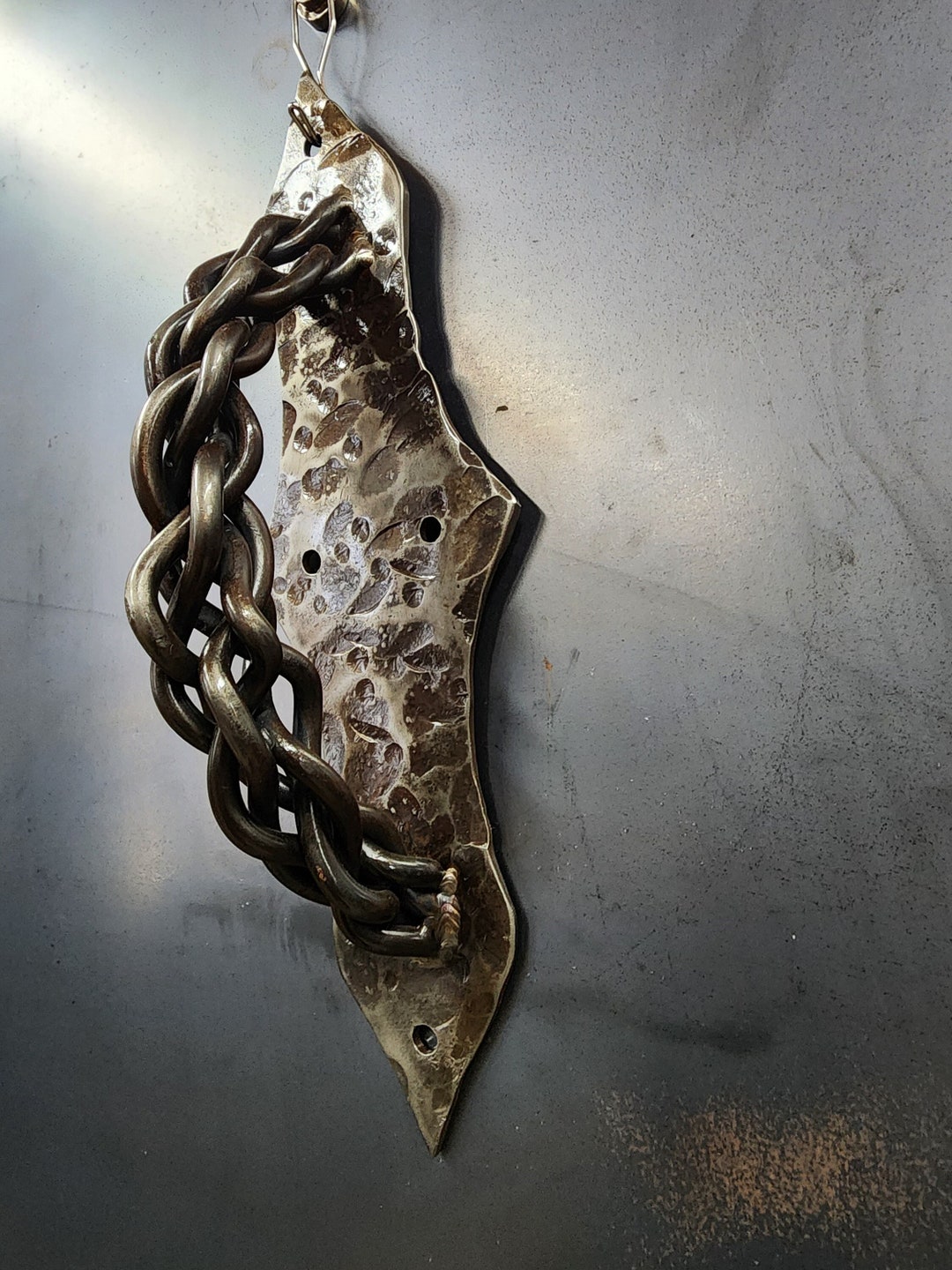 Iron Vines Medieval Twisted Hand Forged Door Handle Pull Steel Rebar ...