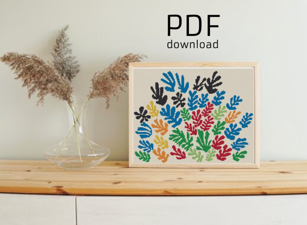 The Sheaf (la Gerbe) Cut Outs by Henri Matisse Cross Stitch Pattern PDF ...