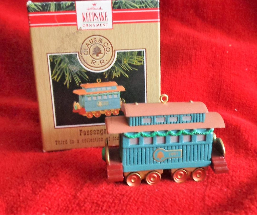 1991 Hallmark Train Tressel Car Christmas Ornament Third in the Series ...