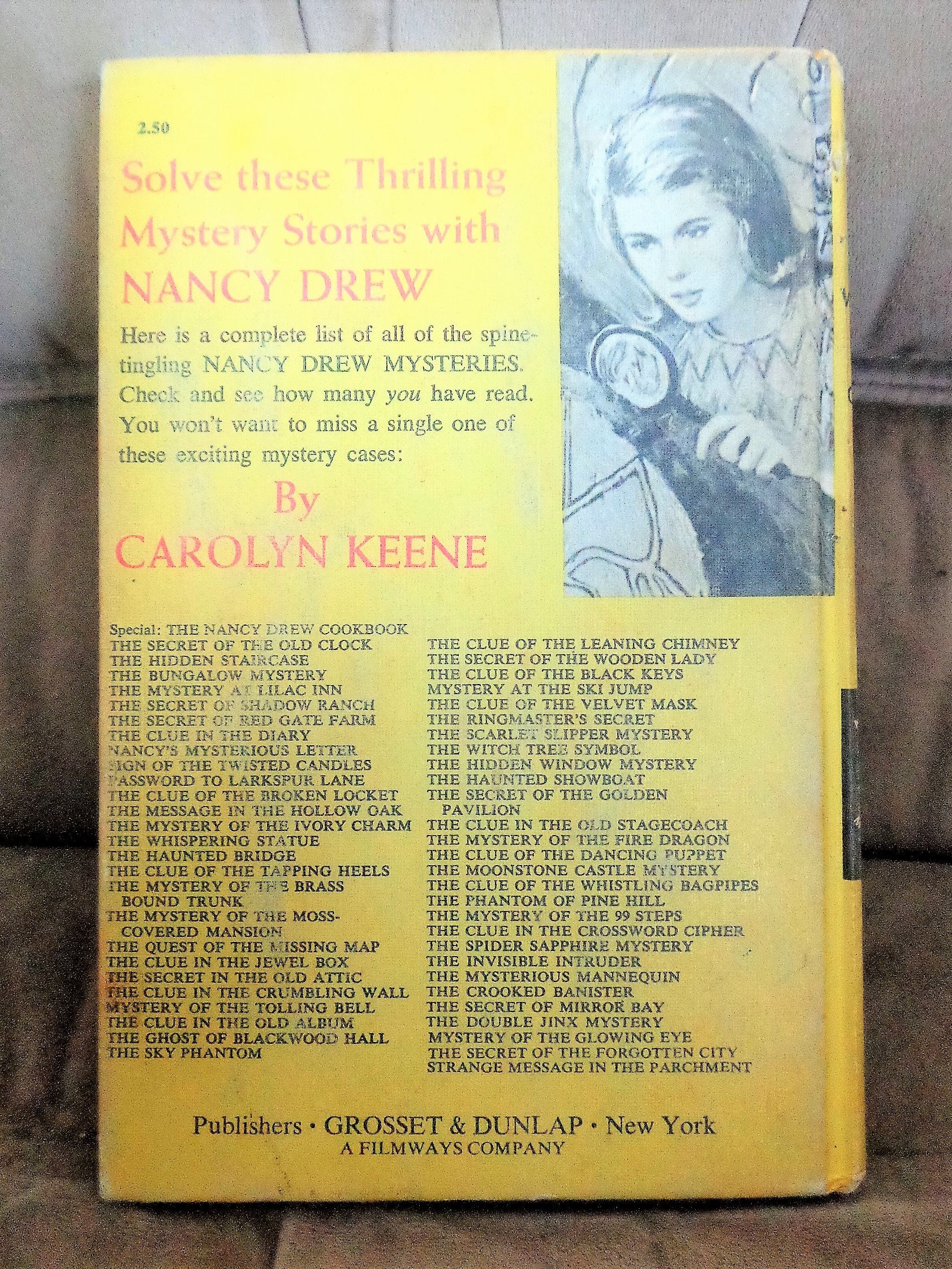 Three Vintage Nancy Drew Mystery Story Books by Carolyn Keene Books 2 ...