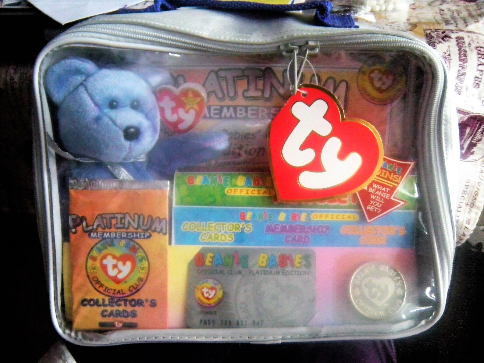 TY Beanie Babies Special Platinum Edition Membership Kit in Plastic ...