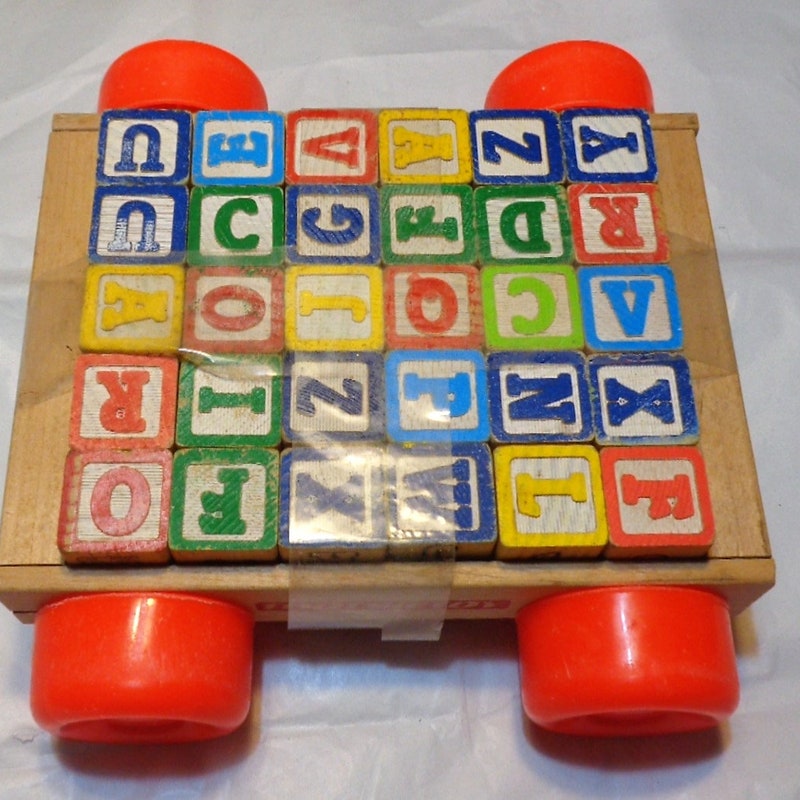 Wooden Alphabet Blocks - Etsy