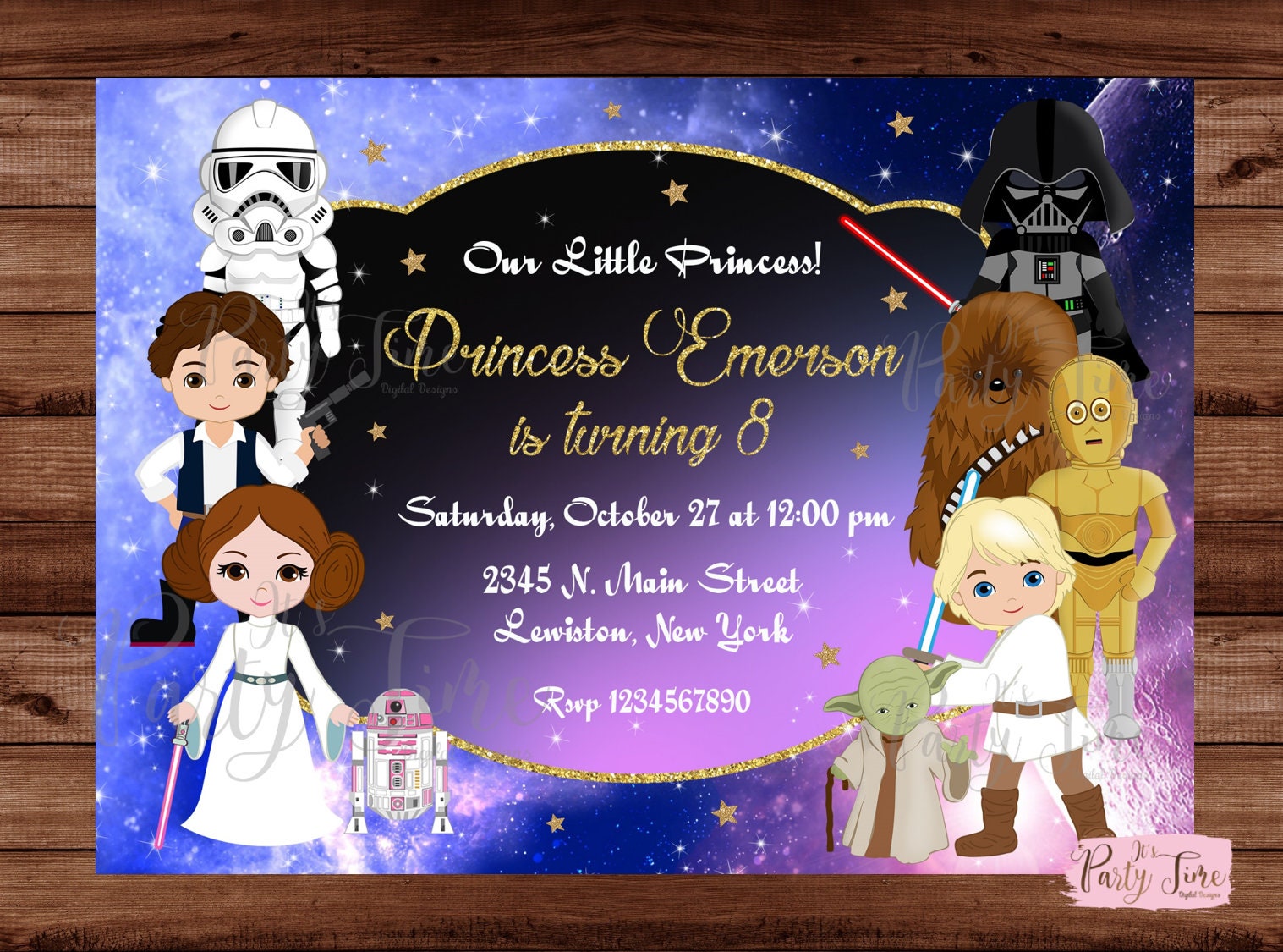 Invitación de Star Wars Invitación de cumpleaños de Star - Etsy México
