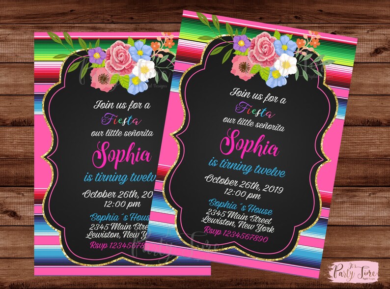 Mexican Invitation Mexican Party Invitation Fiesta - Etsy