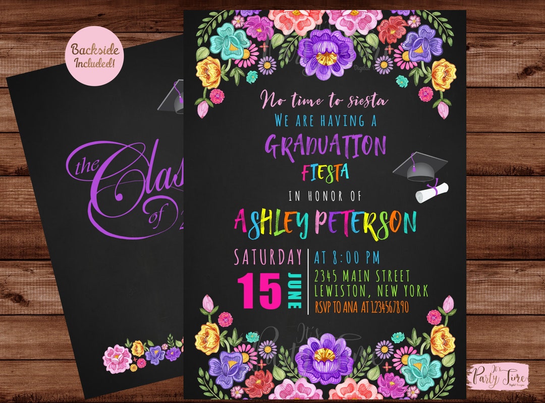 Mexican Fiesta Graduation Invitation - Fiesta Graduation Party ...