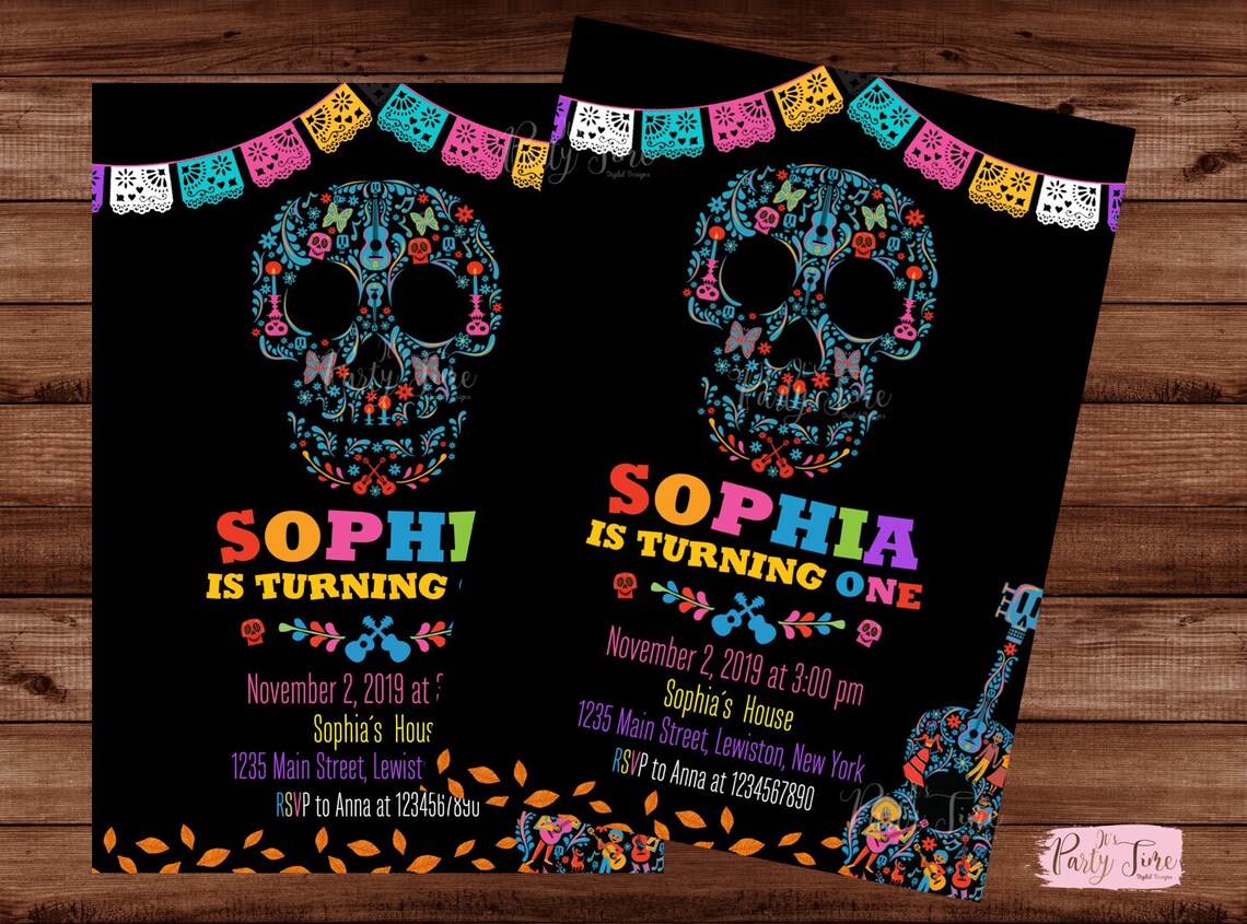 Coco Birthday Invitation Coco Invitation Dia De Los | Etsy