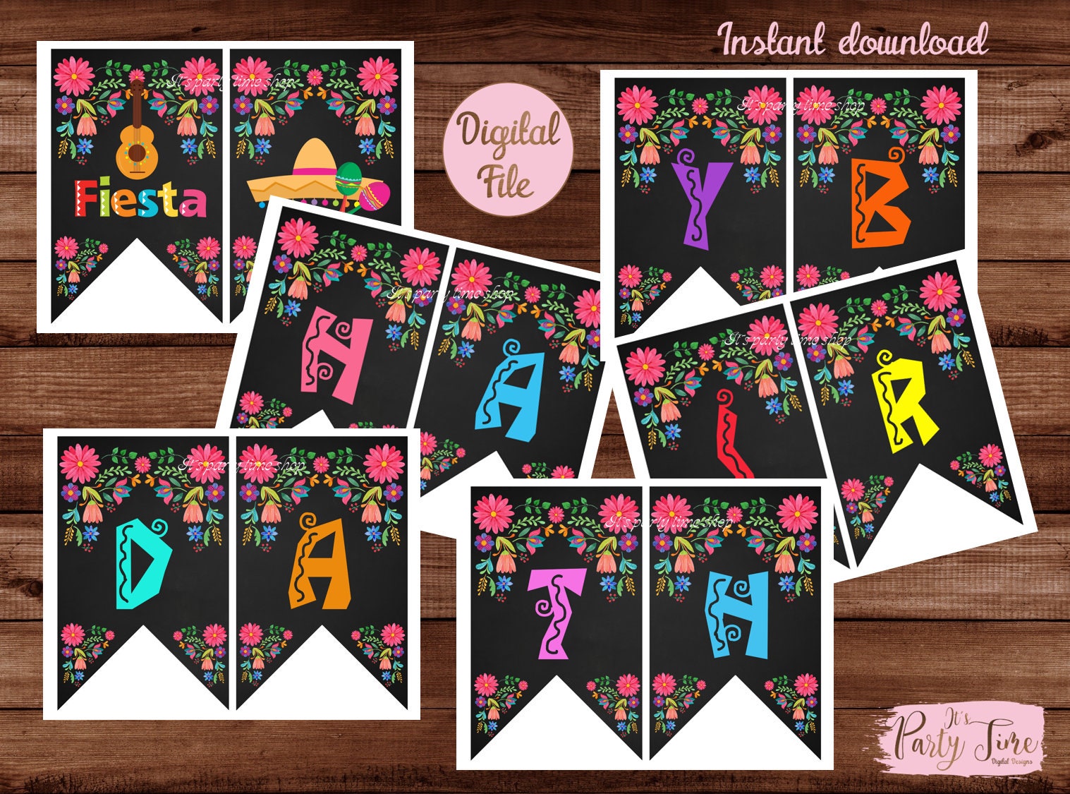 Mexican Fiesta Banner - Mexican Fiesta Party Bunting Flags - Mexican ...