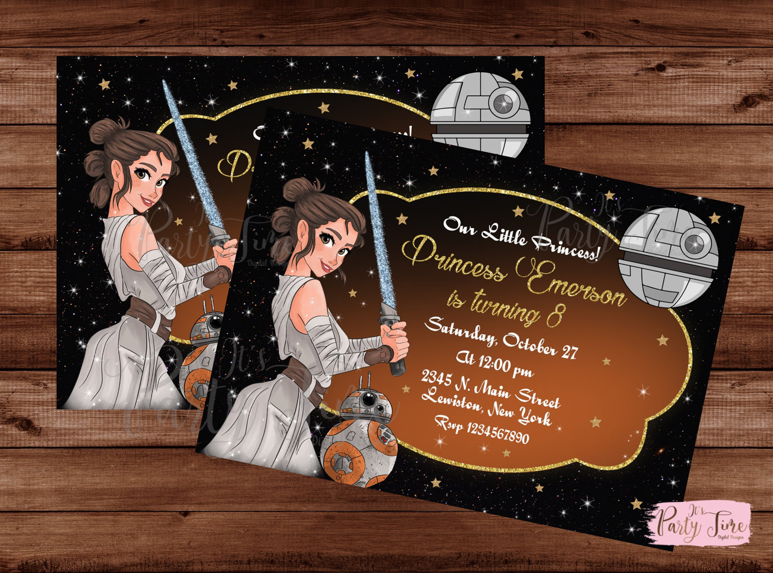 Invitación a Star Wars - Invitación de cumpleaños de Star Wars ...