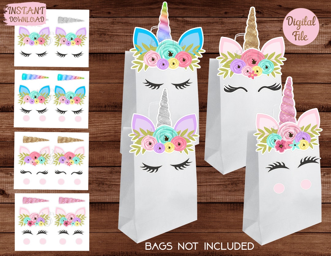 Unicorn Favor Bags - Unicorn Bag - Unicorn Treat Bags - Unicorn Party ...