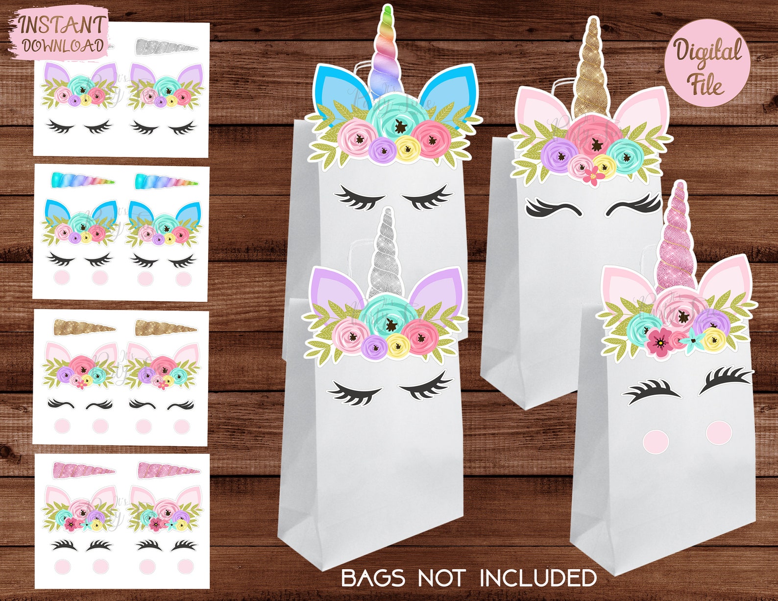 Unicorn Favor Bags - Unicorn Bag - Unicorn Treat Bags - Unicorn Party ...