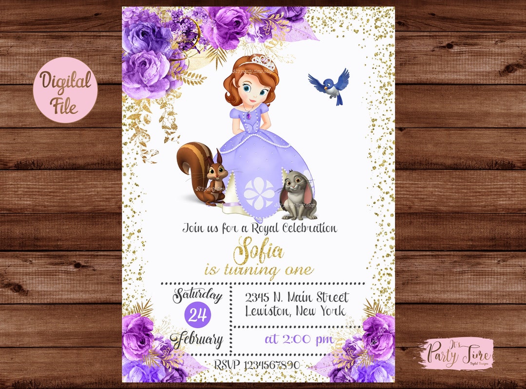 Princess Sofia Invitation Princess Sofia Birthday Invitation Sofia the ...