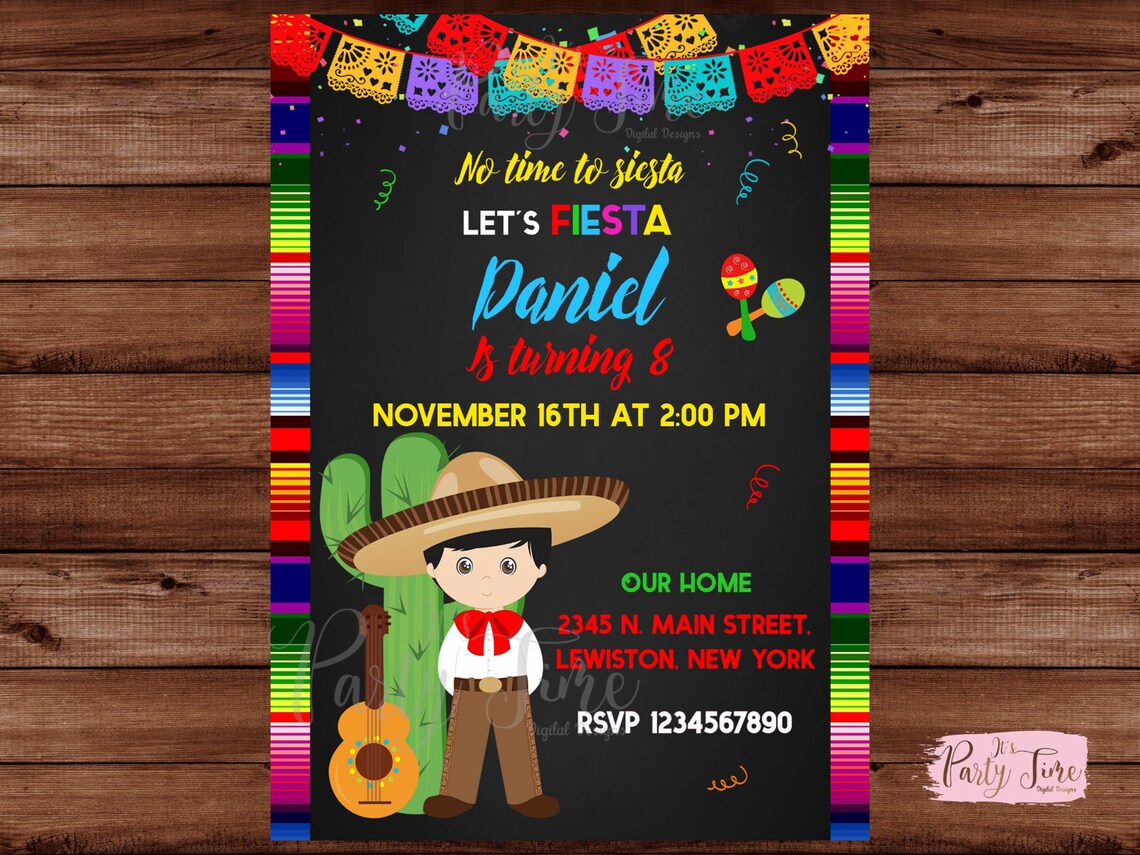 Mexican Invitation Mexican Party Invitation Fiesta | Etsy