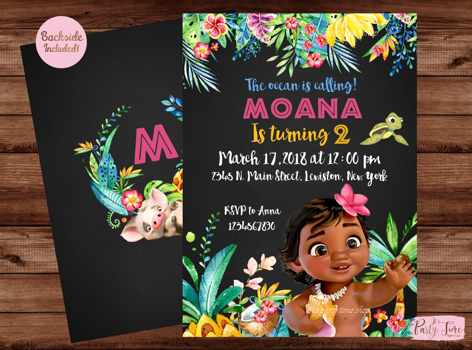 Invitación Moana fiesta de cumpleaños de Moana Moana | Etsy