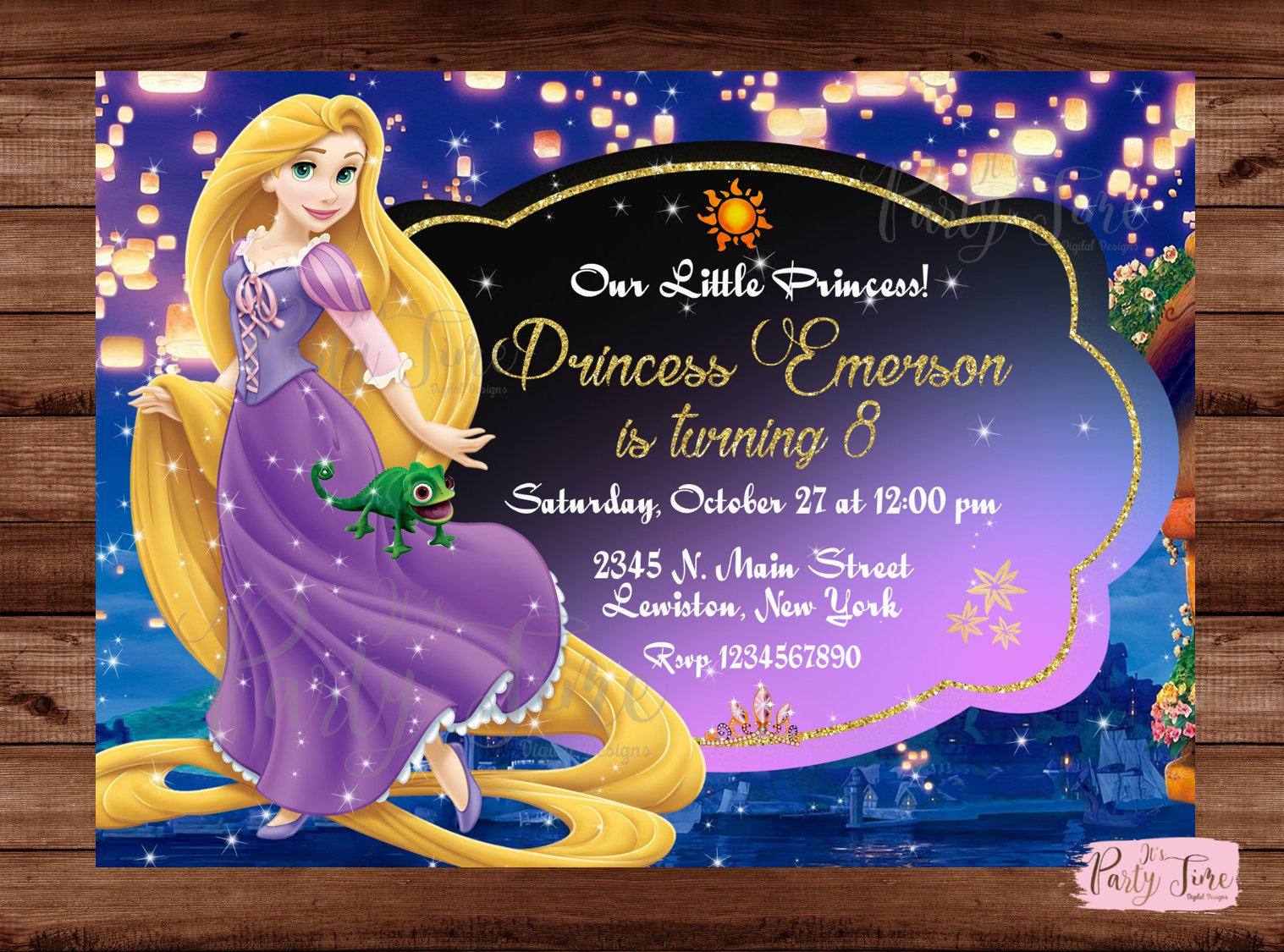 Rapunzel Tangled Invitation Rapunzel Birthday Invite - Etsy