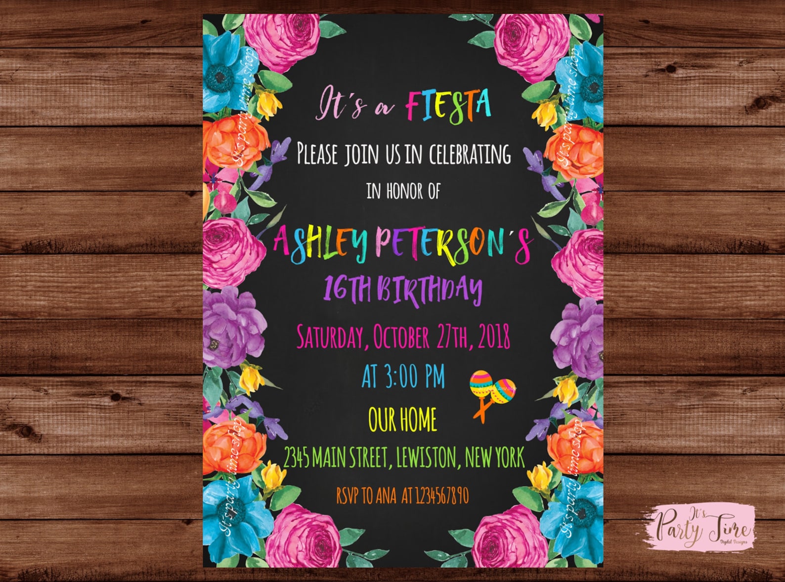Mexican Invitation Mexican Party Invitation Fiesta - Etsy