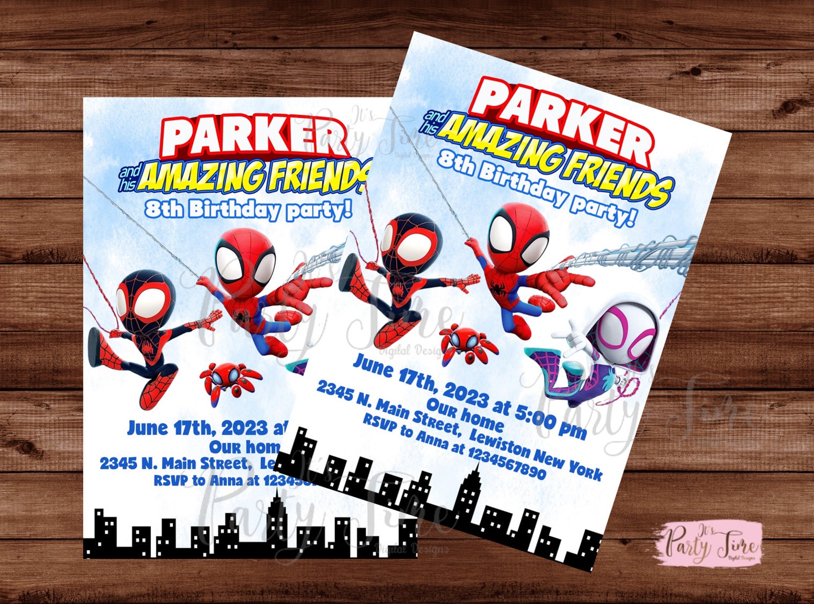 Spidey and His Amazing Friends Invitation - Superhero Birthday ...