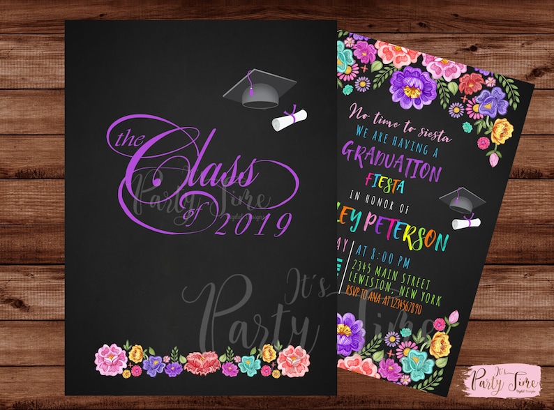 Mexican Fiesta Graduation Invitation Fiesta Graduation Party - Etsy