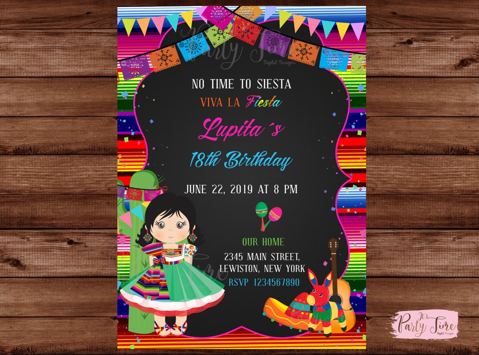Mexican Invitation - Mexican Party Invitation - Fiesta Invitation ...