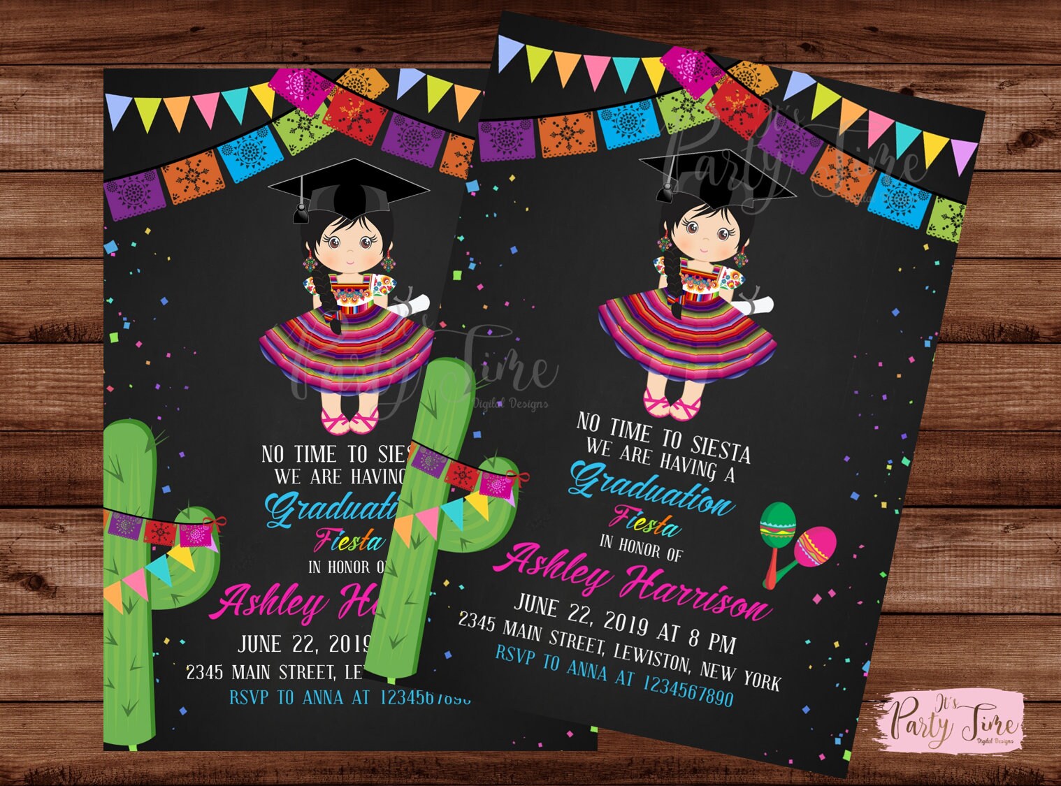 Mexican Fiesta Graduation Invitation Fiesta Graduation Party Invitation ...
