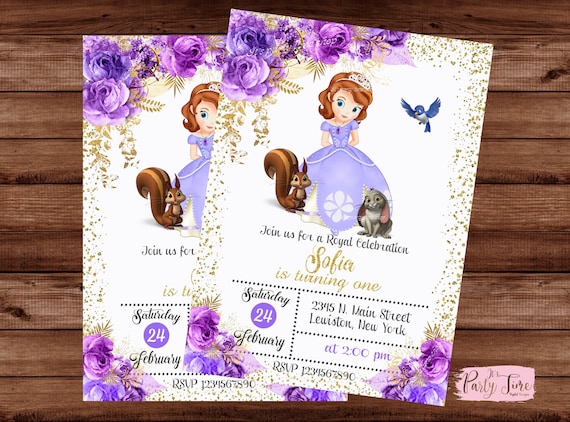 Sofia The First Invitation Template