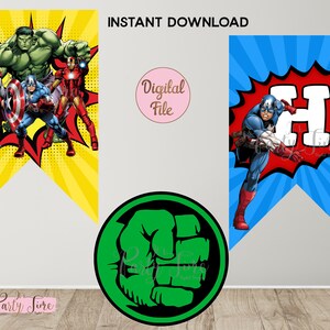 Superhero Birthday Banner - Superhero Birthday Party Banner - Superhero ...
