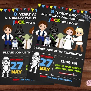 Star Wars Invitation - Star Wars Birthday Invitation - Star Wars Party ...